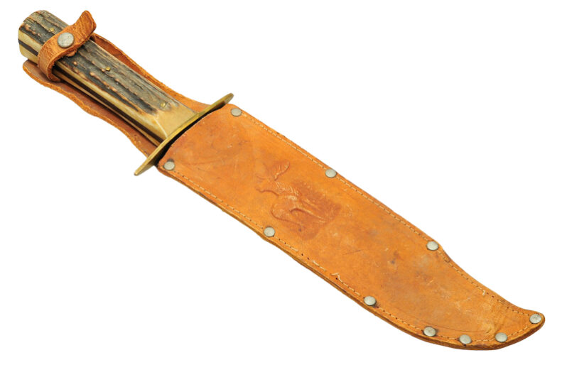 Vintage Hubertus Original Bowie Knife mit Lederscheide • Vienna Antique