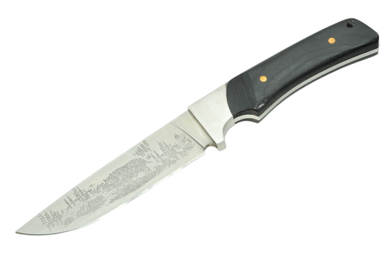 Messer Hunting Knife Dagger with fixed Blade and Engraving • Vienna Antique