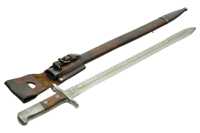 Schweizer Pionier Bajonett M1914 mit Sägerücken für K31 • Vienna Antique