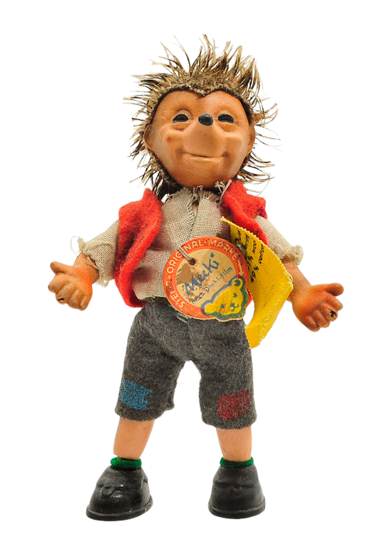 Steiff Figures Mecki & Micki with all ID´s K/F/S 10cm • Vienna Antique