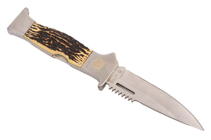 MESSER FUJUNJIE WOLF USA SABER FOLDING KNIFE • Vienna Antique