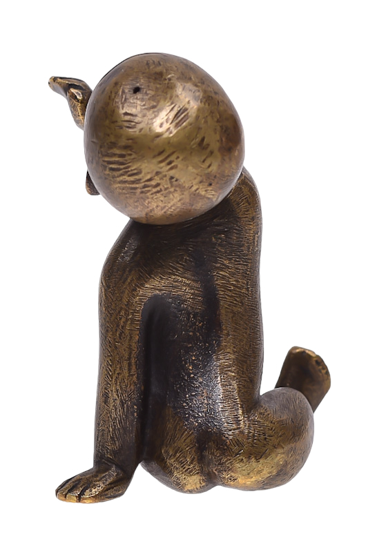 WHW Hagenauer Bronzefigur sitzendes Baby • Vienna Antique