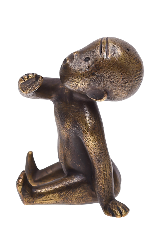 WHW Hagenauer Bronzefigur sitzendes Baby • Vienna Antique